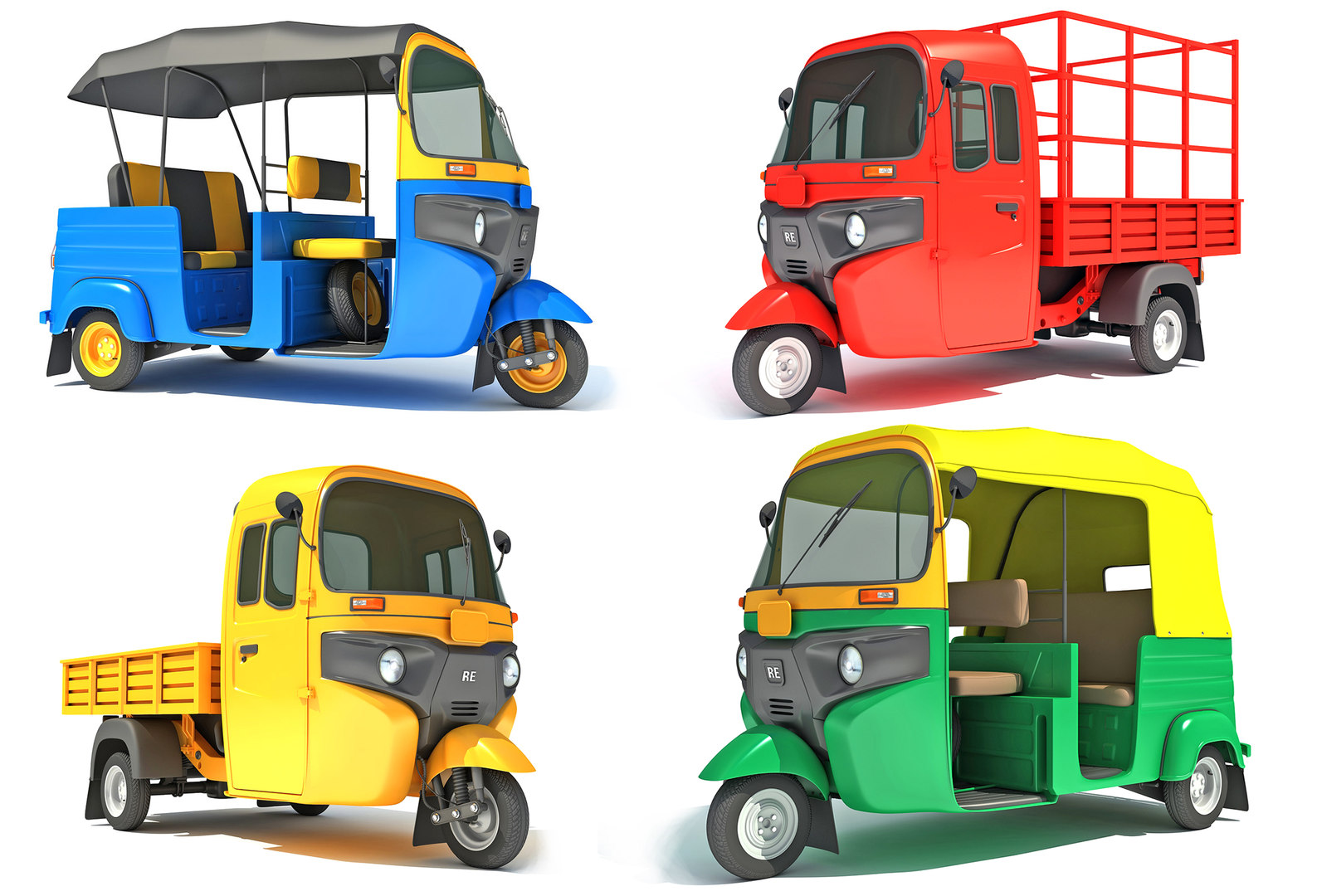 3D auto rickshaw model - TurboSquid 1455233