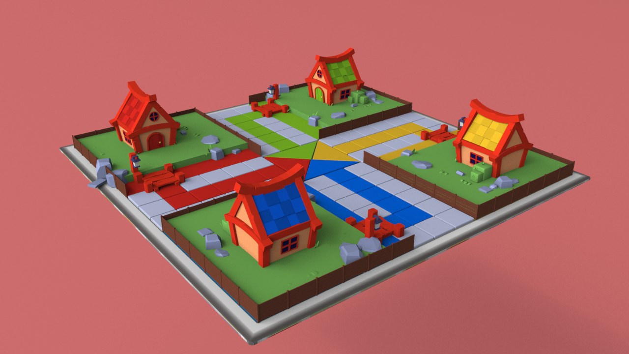 Ludo board 3D - TurboSquid 1455323