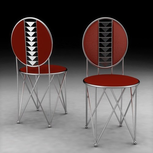 3d model of chair frank lloyd wright