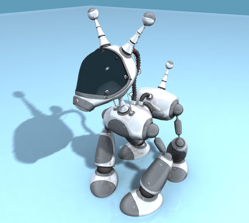 hi-tech robot 3d model