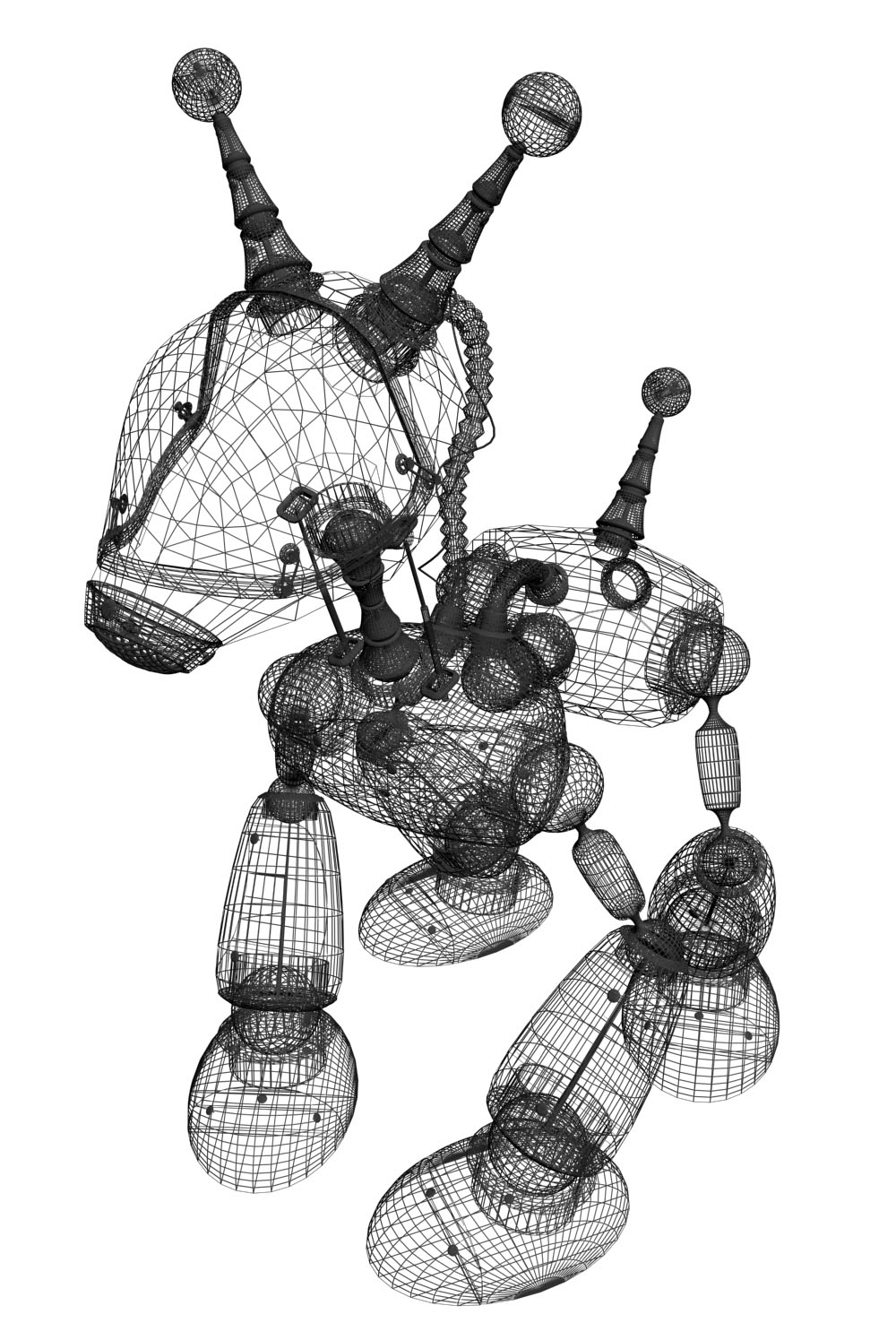 hi-tech robot 3d model