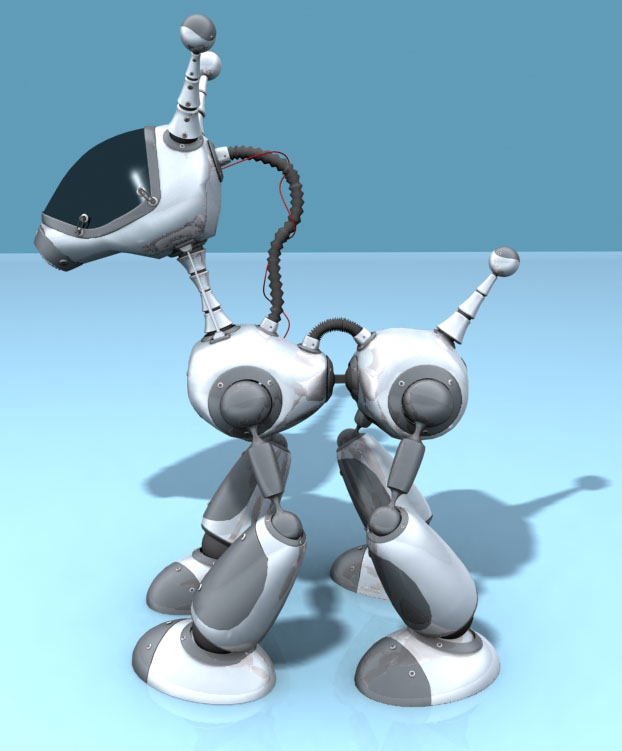 hi-tech robot 3d model