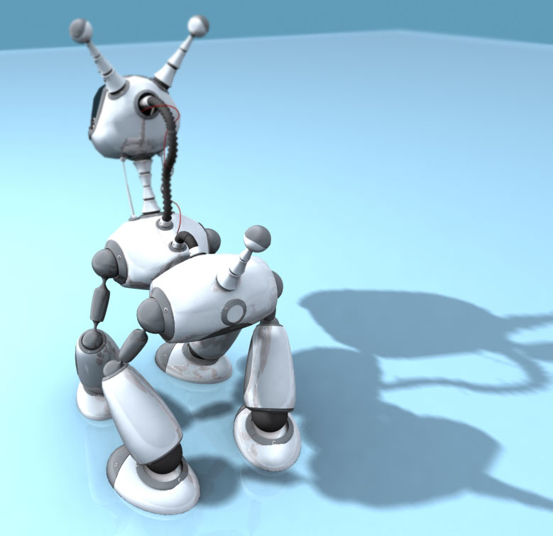 hi-tech robot 3d model