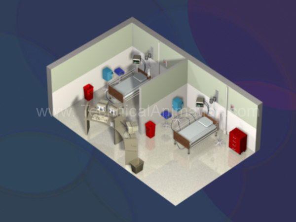 medical rooms 3d model