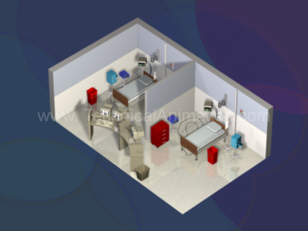 medical rooms 3d model