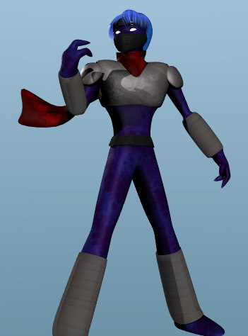 posable vampire ninja 3d model