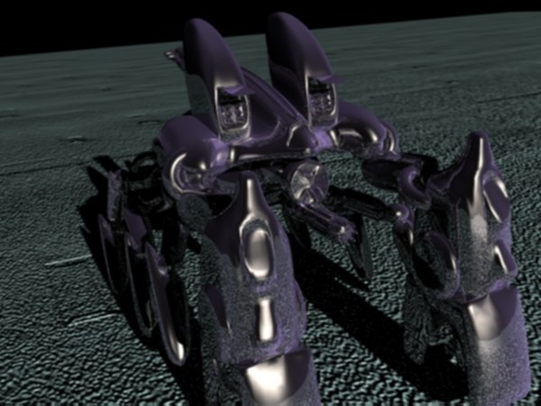 3ds max futuristic spider mech