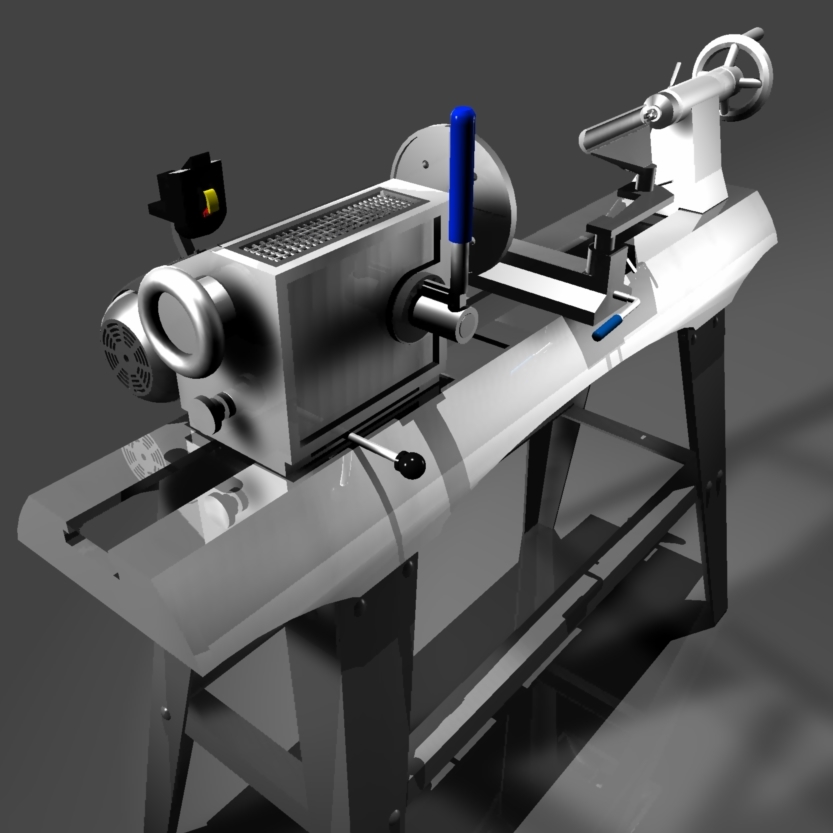 3d woodworking lathe model