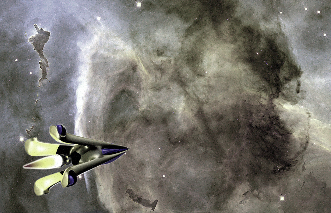 lightwave retro space rocket ship