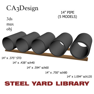 maya 14in pipe steel