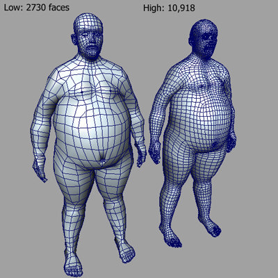 3ds max man overweight