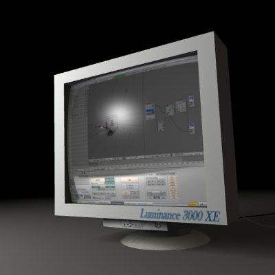 3d computer monitor model