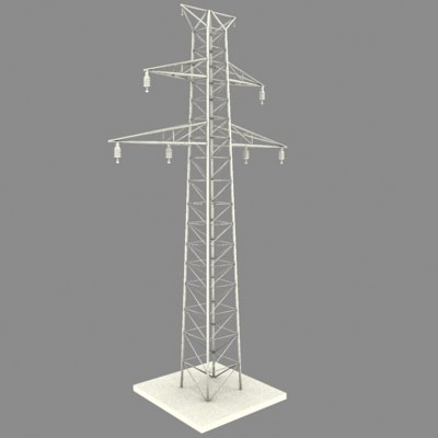 power tower line 3d model