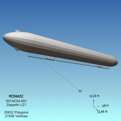 modelo 3d Zeppelin LZ1 - TurboSquid 360945