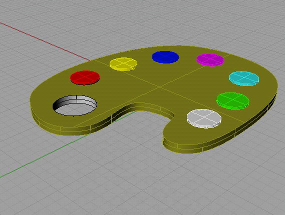 free color pallete 3d model