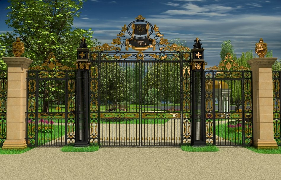 3d model garden gates