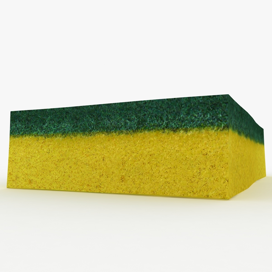 3d model sponge scanline clean