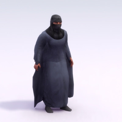 3d model arab female