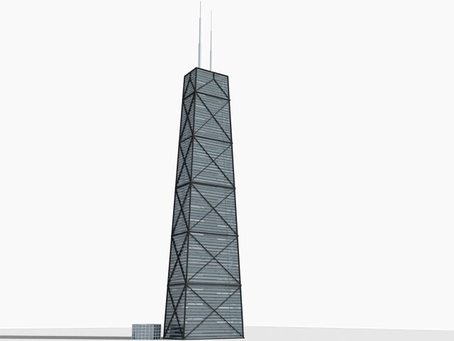 3d john hancock center model