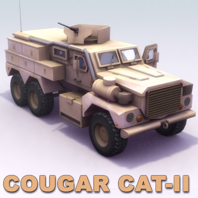 cougar 6x6 jerrv truck 3d model
