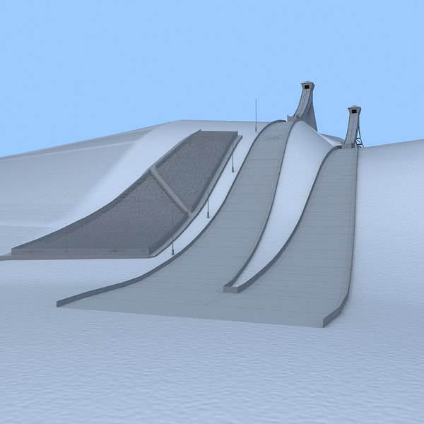 3d model ski ramp