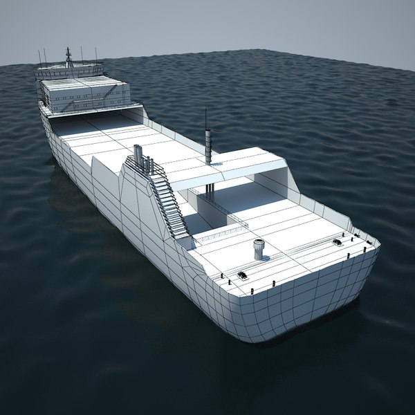 ro-ro container ship cargo 3d model