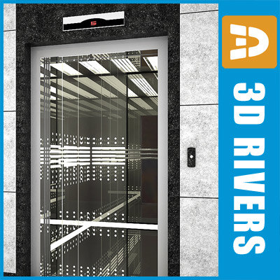 3d building elevator model