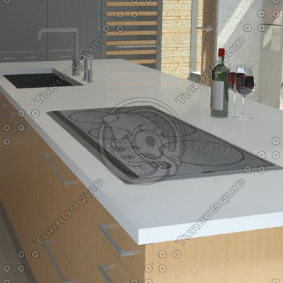 Building Revit Family Induction cooktop electric