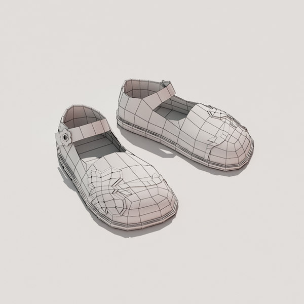 kids shoes set 3d model