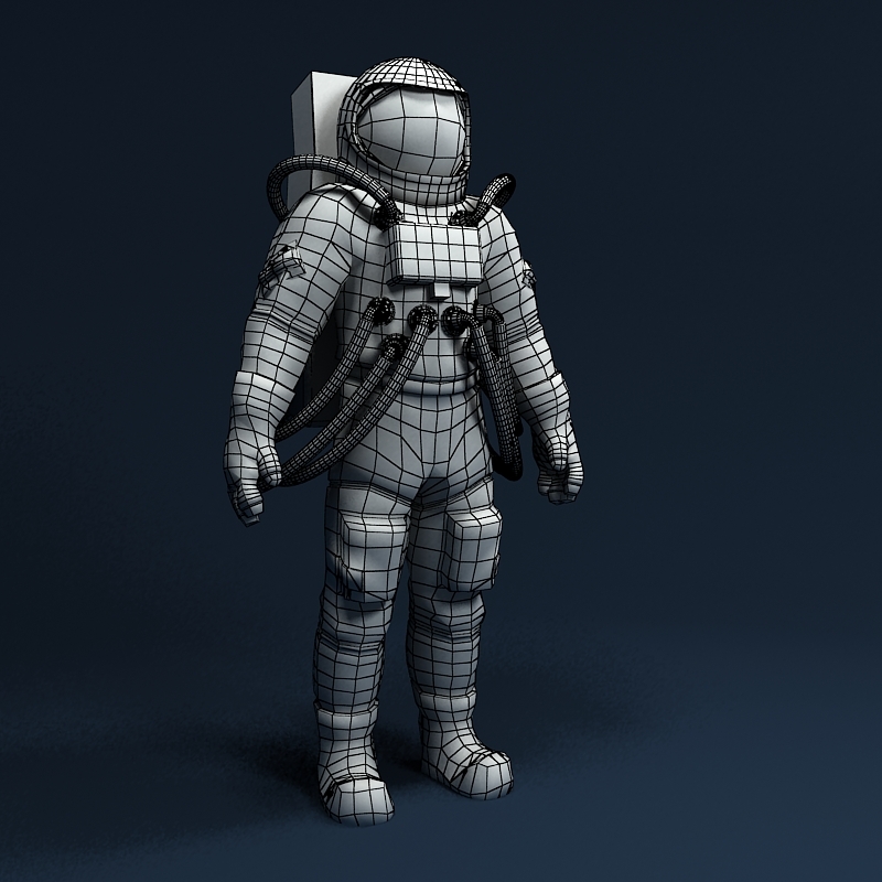 3d model spaceman person human space