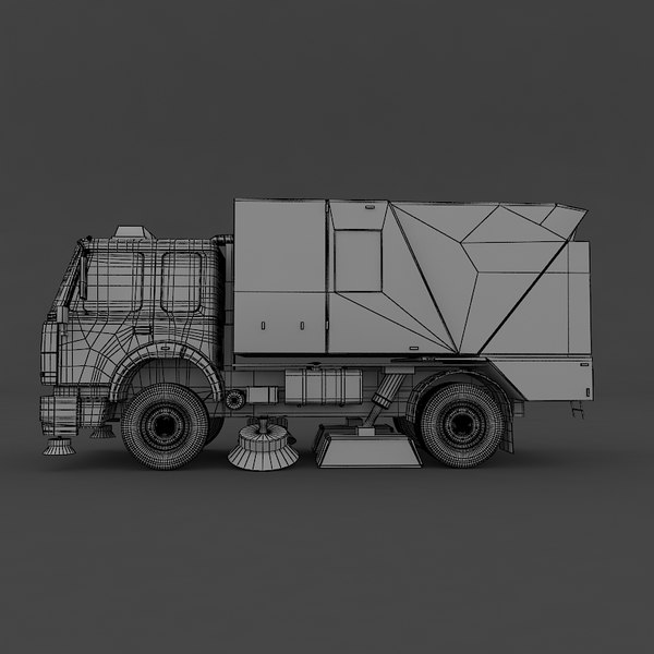 3d street sweeper model