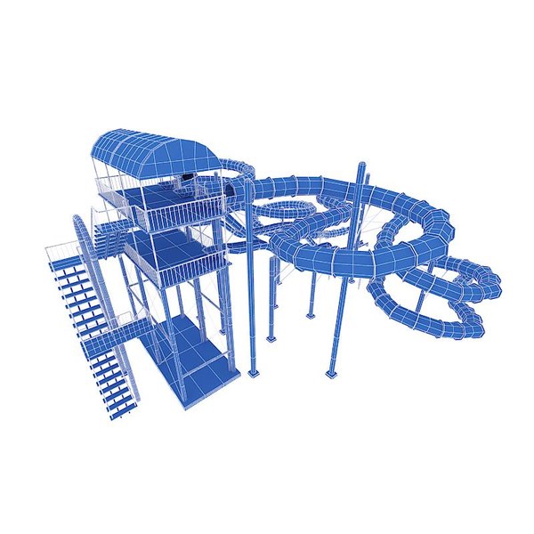 3d water slides 04 model