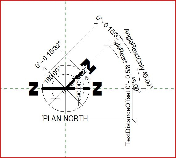 Building Revit Family North Arrow Annotation