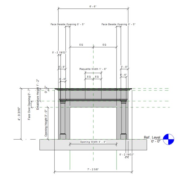 Building Revit Family Fireplace Mantel Historical