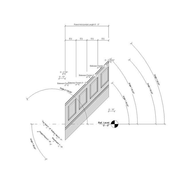 Building Revit Family Wainscoting Wainscot Historical