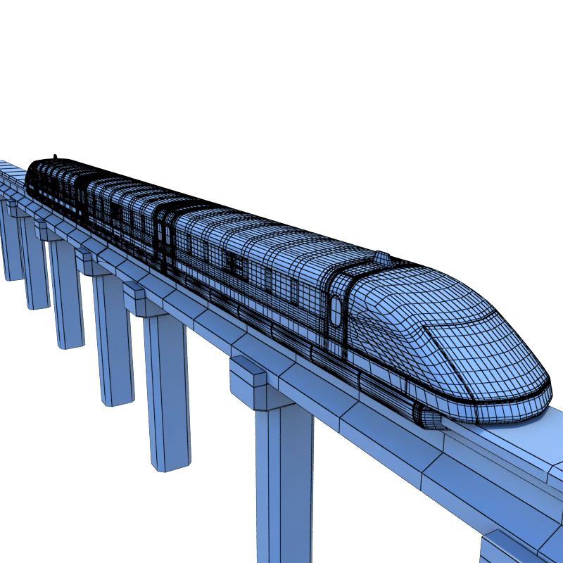 3d shanghai maglev train
