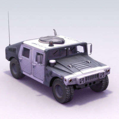 police swat team hummer 3d max