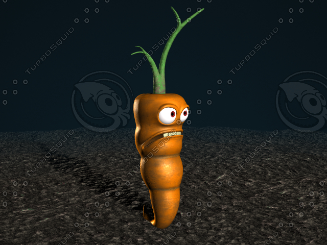 3d evil carrot model
