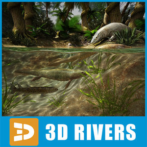 3d eryops amphibians model