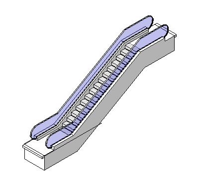 Building Revit Family Escalator Escalators