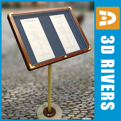 menu board 3d model