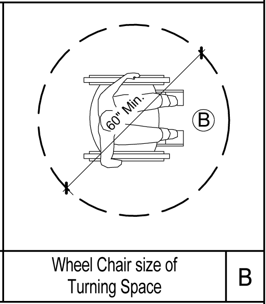 Building Revit Family turning circle ADA