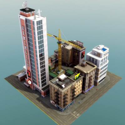 3ds max definition city block cityscapes