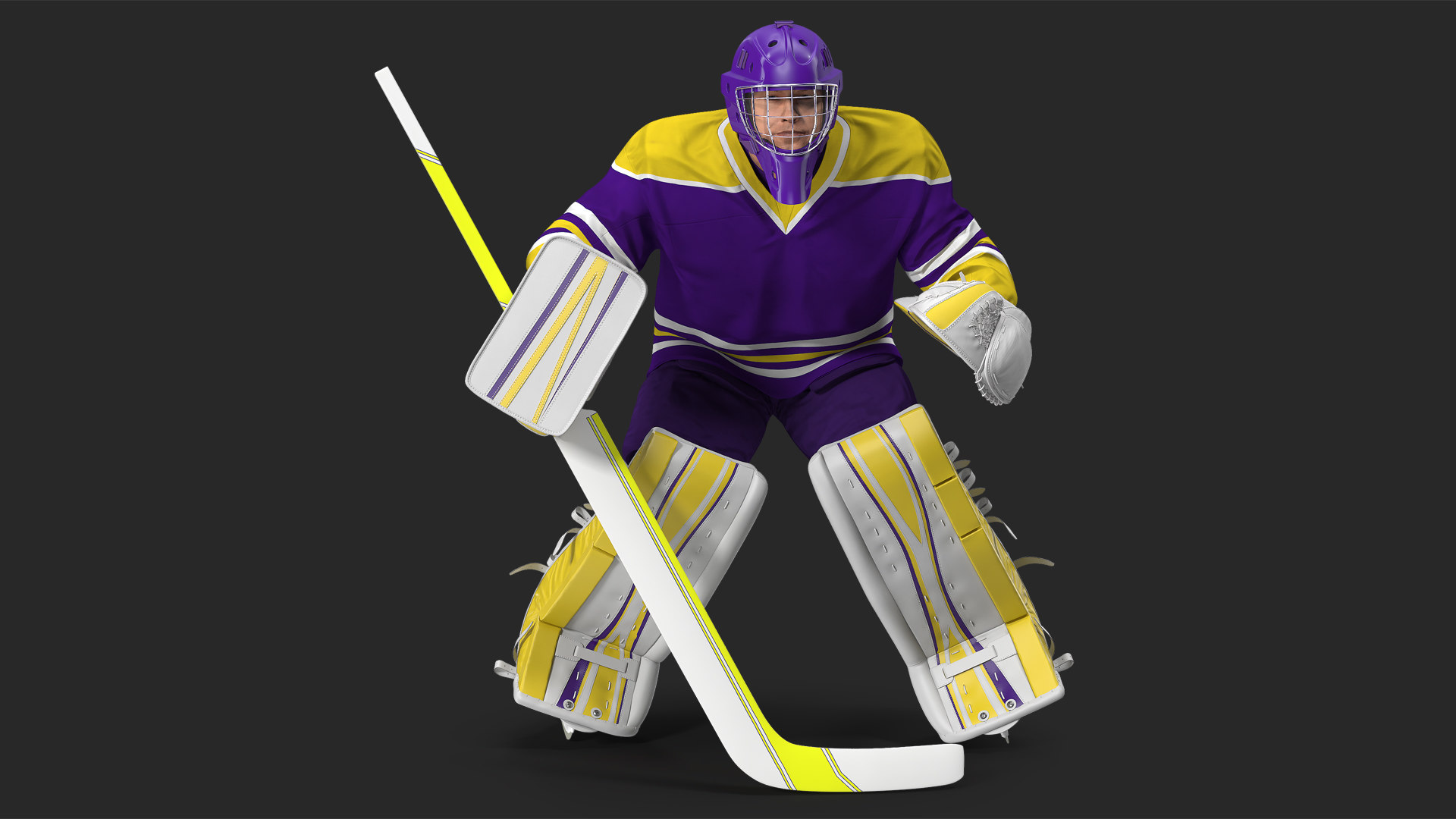 3D hockey goalkeeper fully equipped - TurboSquid 1456314