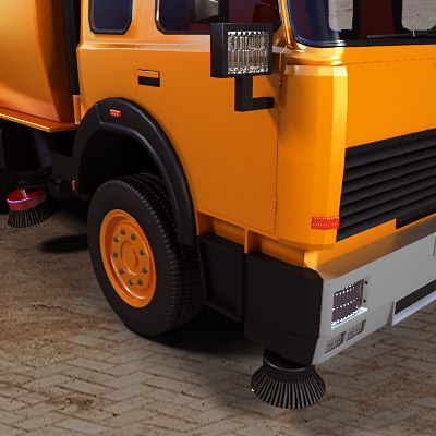 3d model of street sweeper