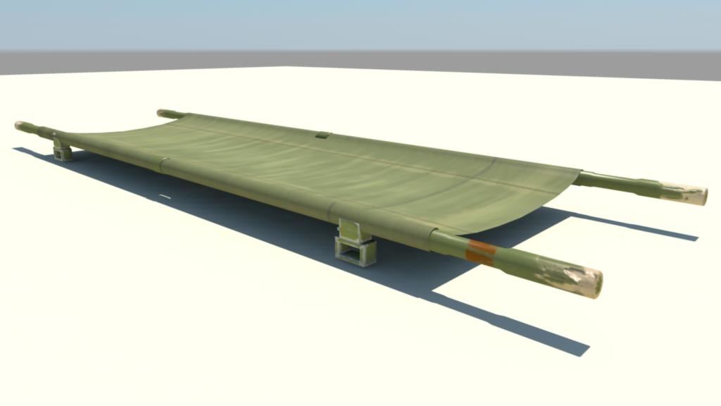 military stretcher 3d model