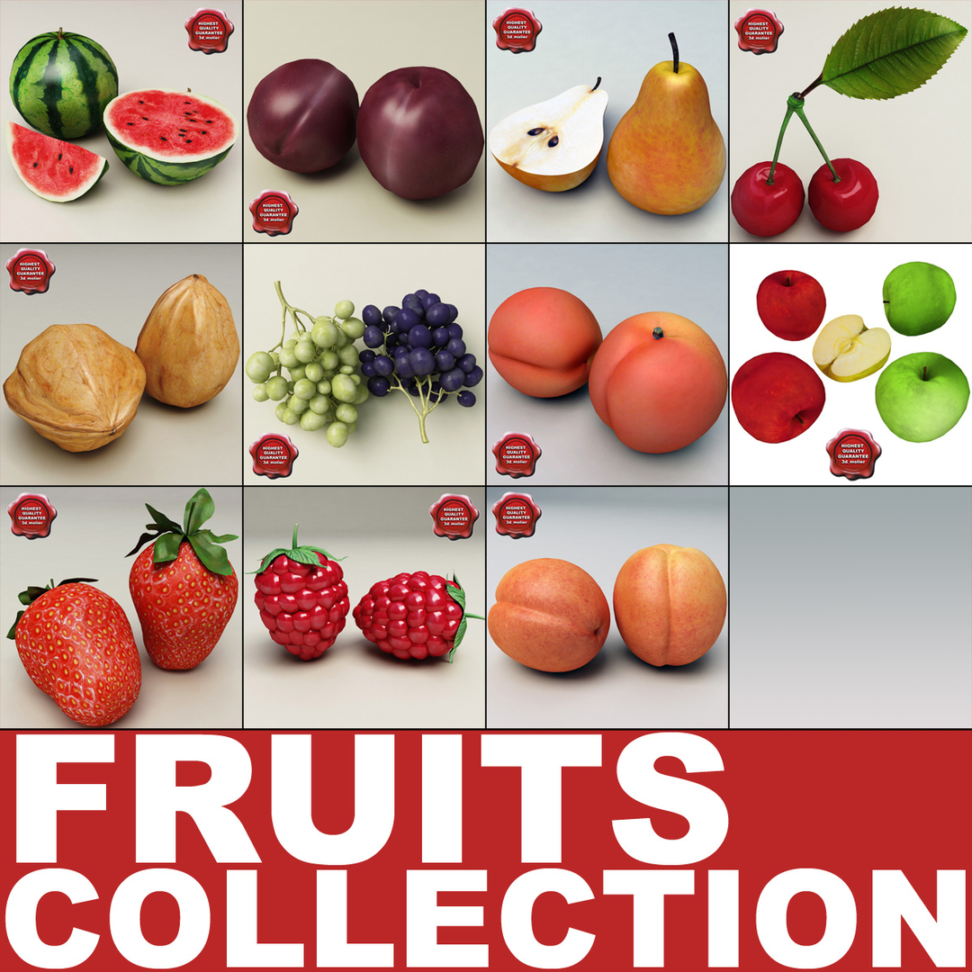 3d fruits v1 model