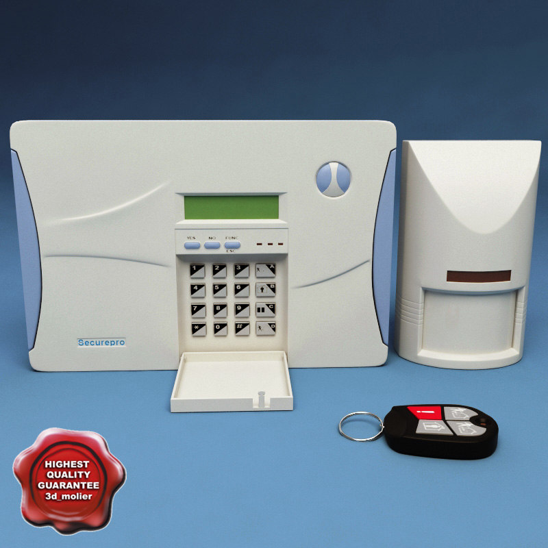 modelo 3d Sistema de alarma inalámbrico - TurboSquid 503613