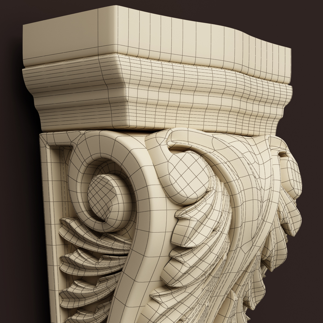 decor wall corbel 3d model