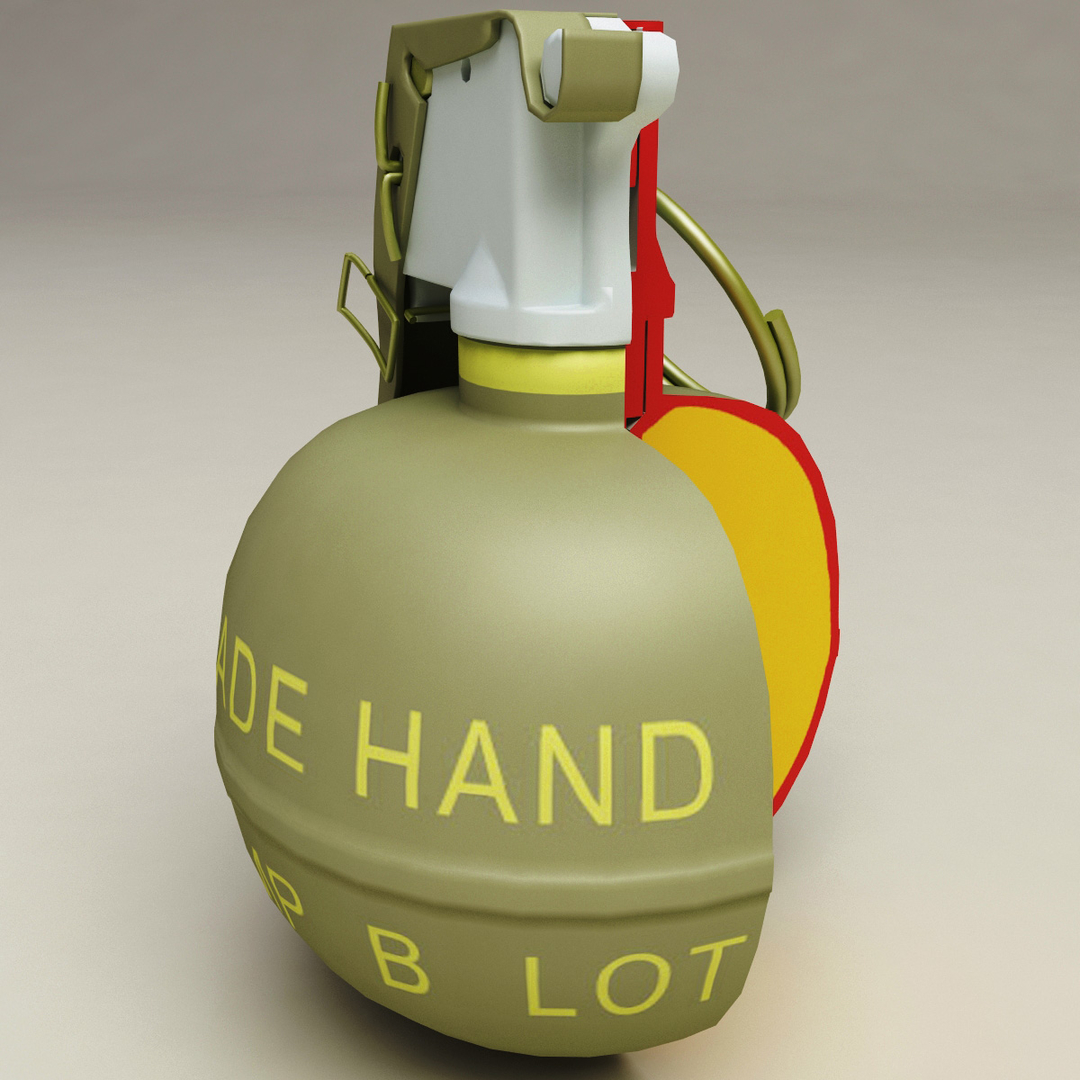 m67 grenade cut away 3d max